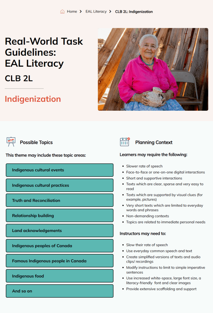 Example of Real-World Tasks - LINC Guidelines